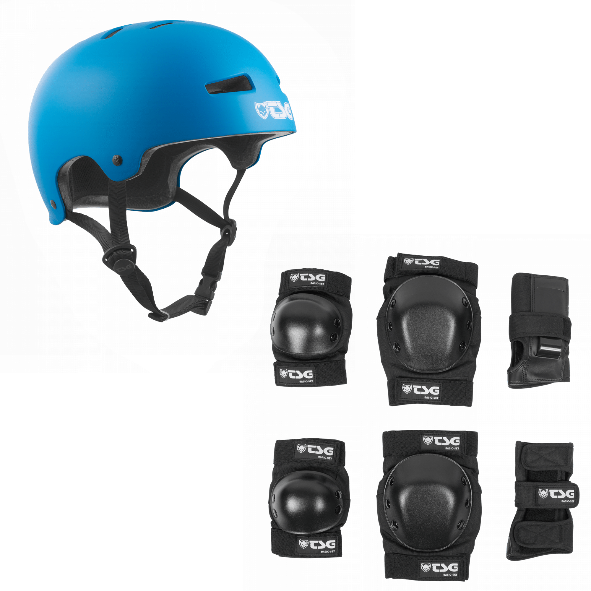 Evolution Helmet and Basic Pad Set Bundle - Satin Cyan | TSG UK